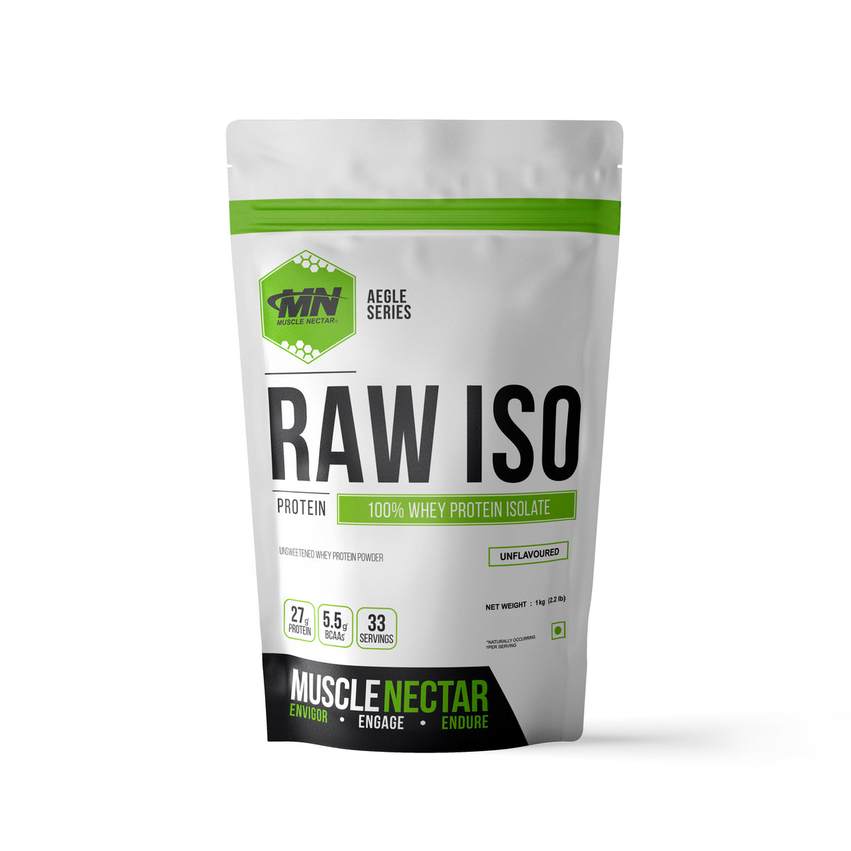 Raw ISO Whey Protein Isolate with Enzymes, 27g per 30g (90% w/w)